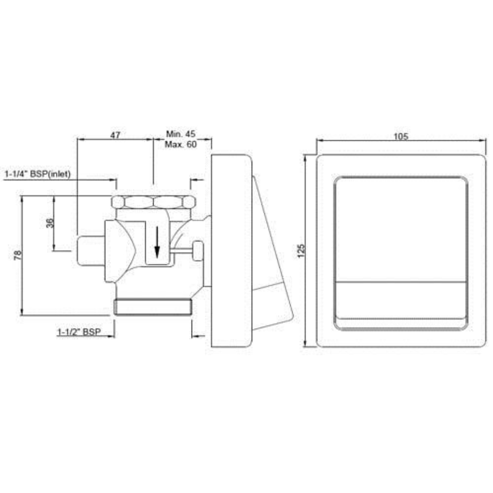 ABS Flush Plate Dual Flow Flush Valve System | 32mm