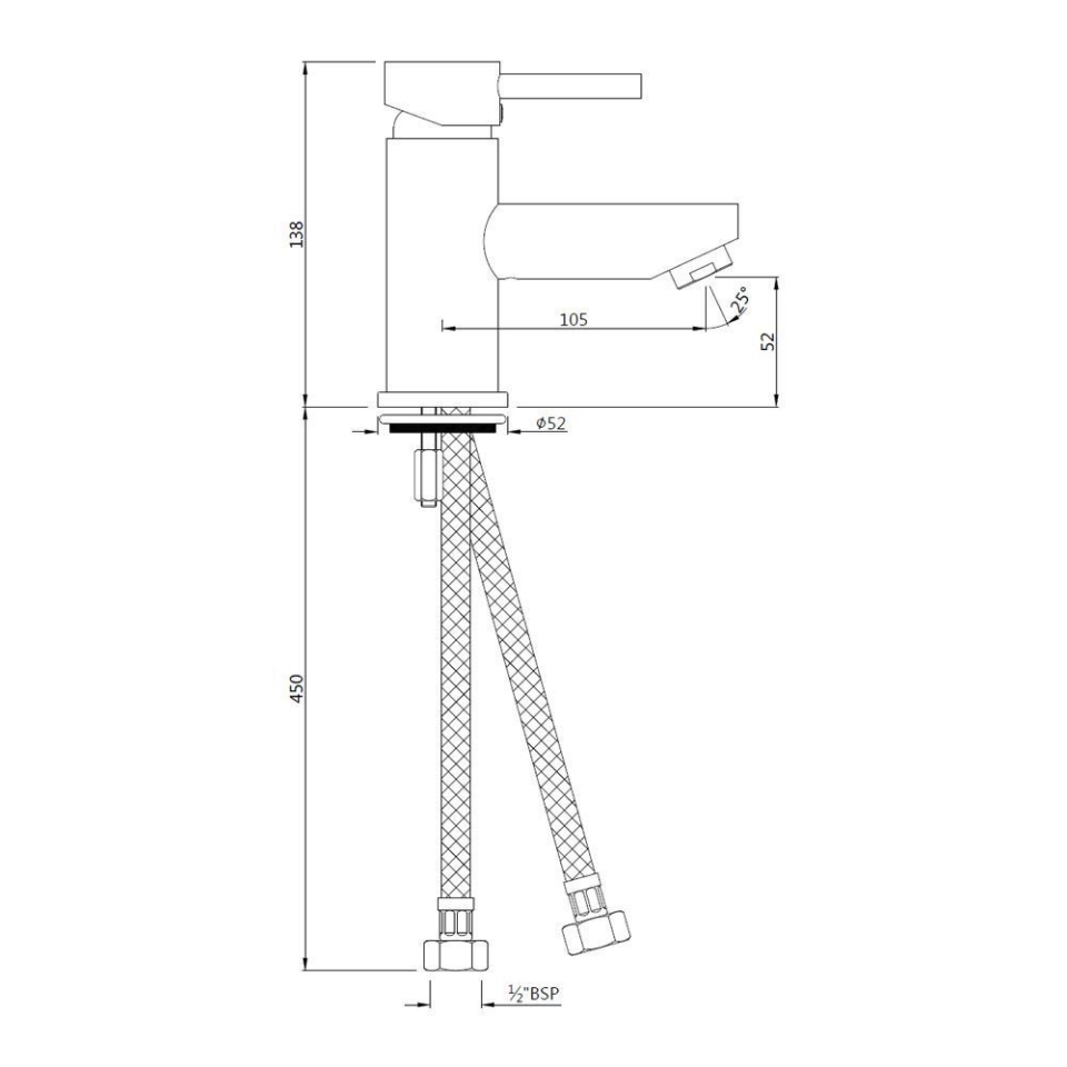Florentine Single Lever Basinmixer Washbasin Mount Tap