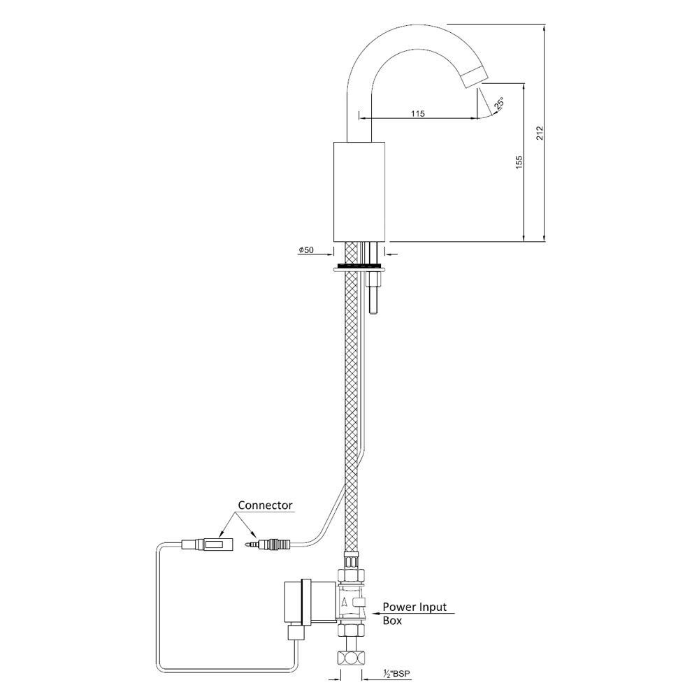 Sensotronic - Atomatic Sensor Round Basin Mount Faucet