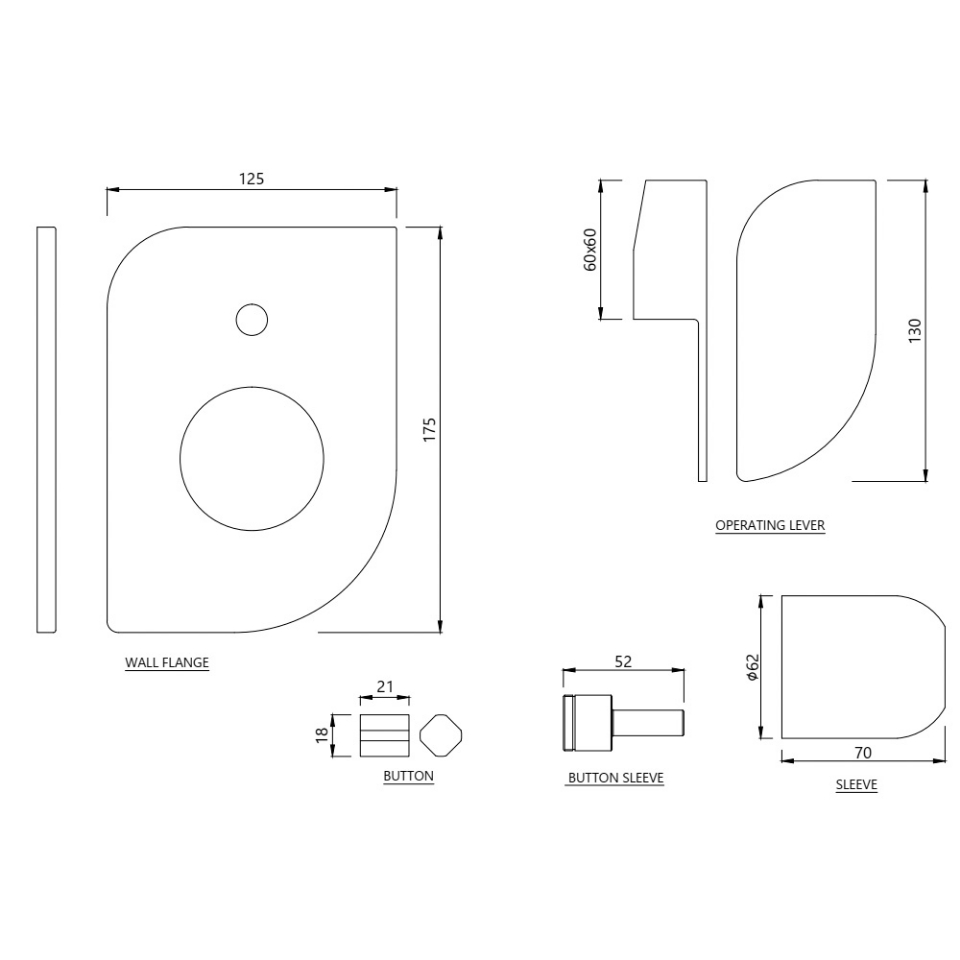 Alive High Flow Divertor - Exposed Parts - ALD-079