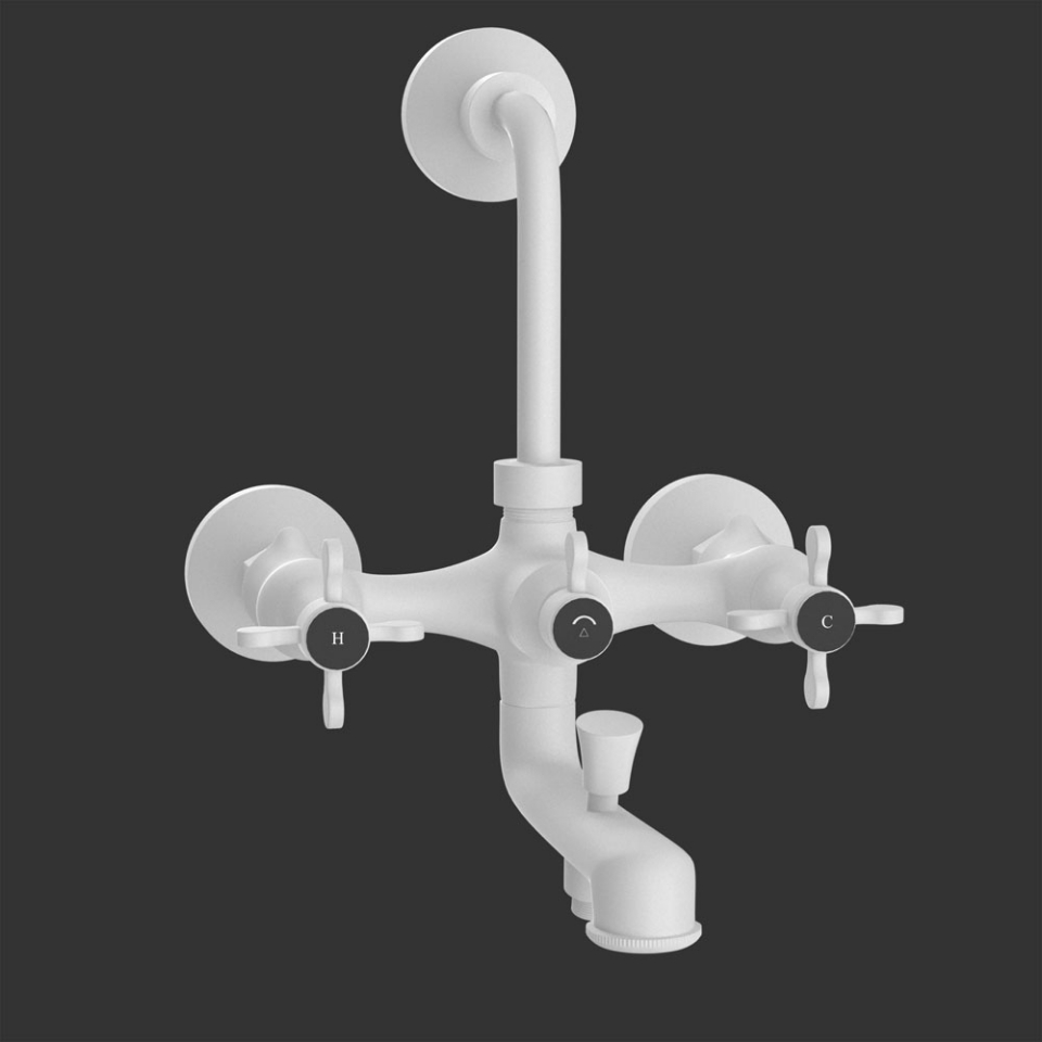 Wall Mixer 3-in-1 System with Wall Flange