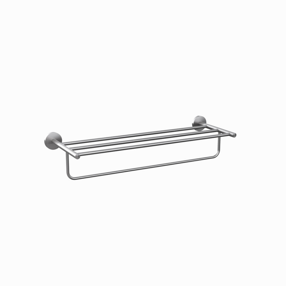 Continental Bathroom Towel Rack with Lower Hanger | 600mm