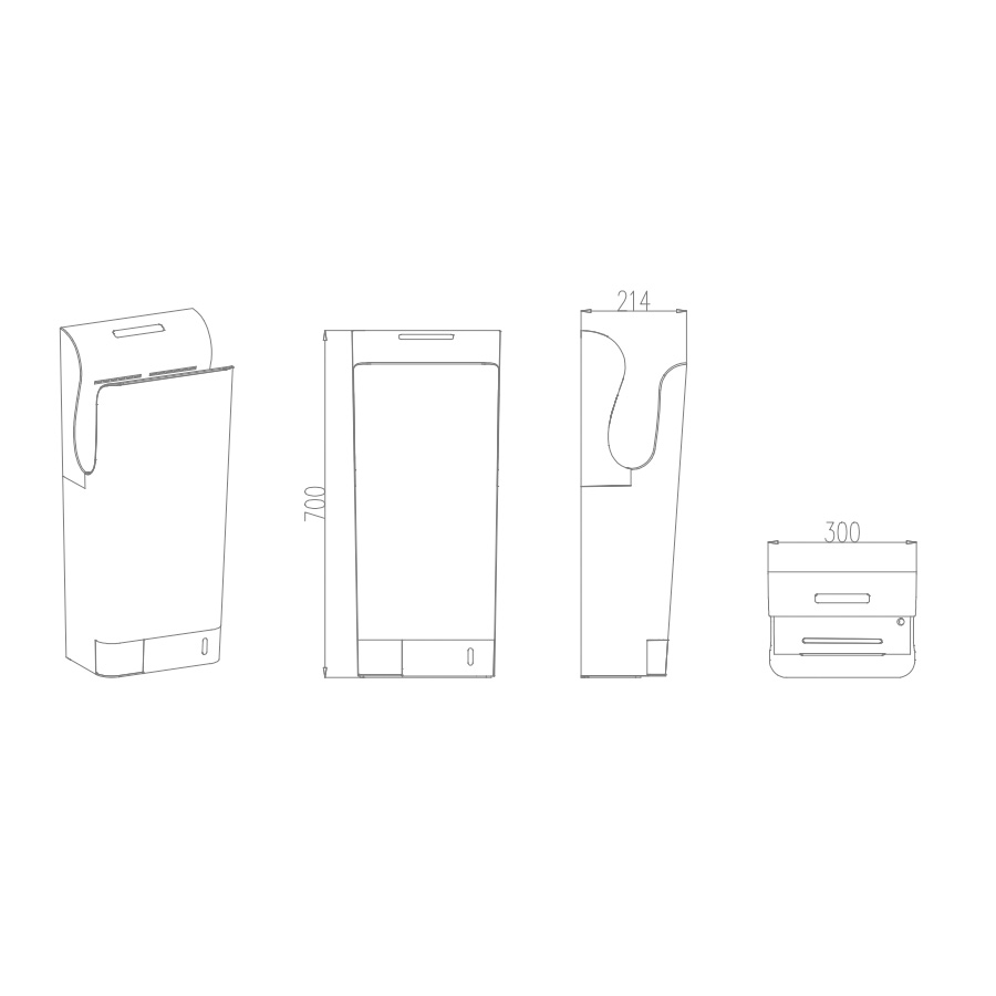 Nuovo dualflow touch-free infrared hand dryer