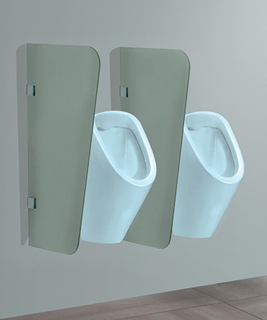 Urinal Partitions | Glass & Modern Dividers for Bathrooms