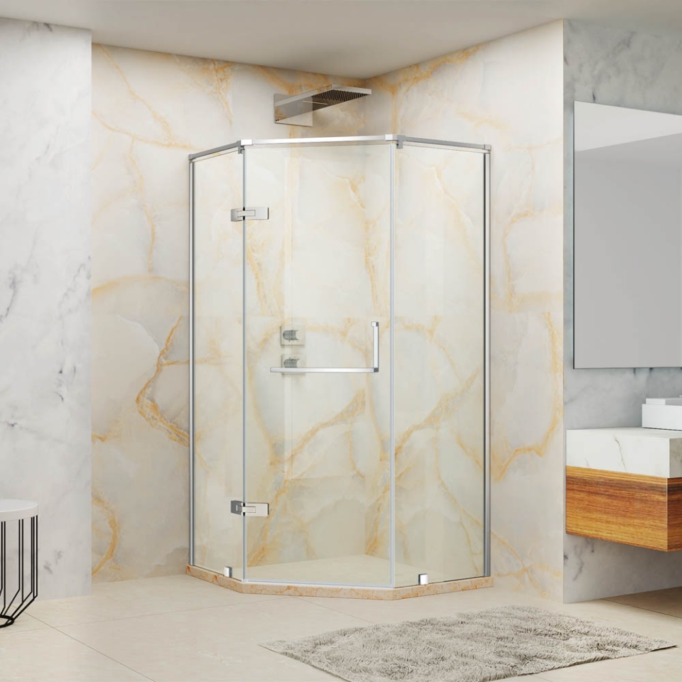 Stark Pentagonal Corner 3 Glass Shower Enclosure