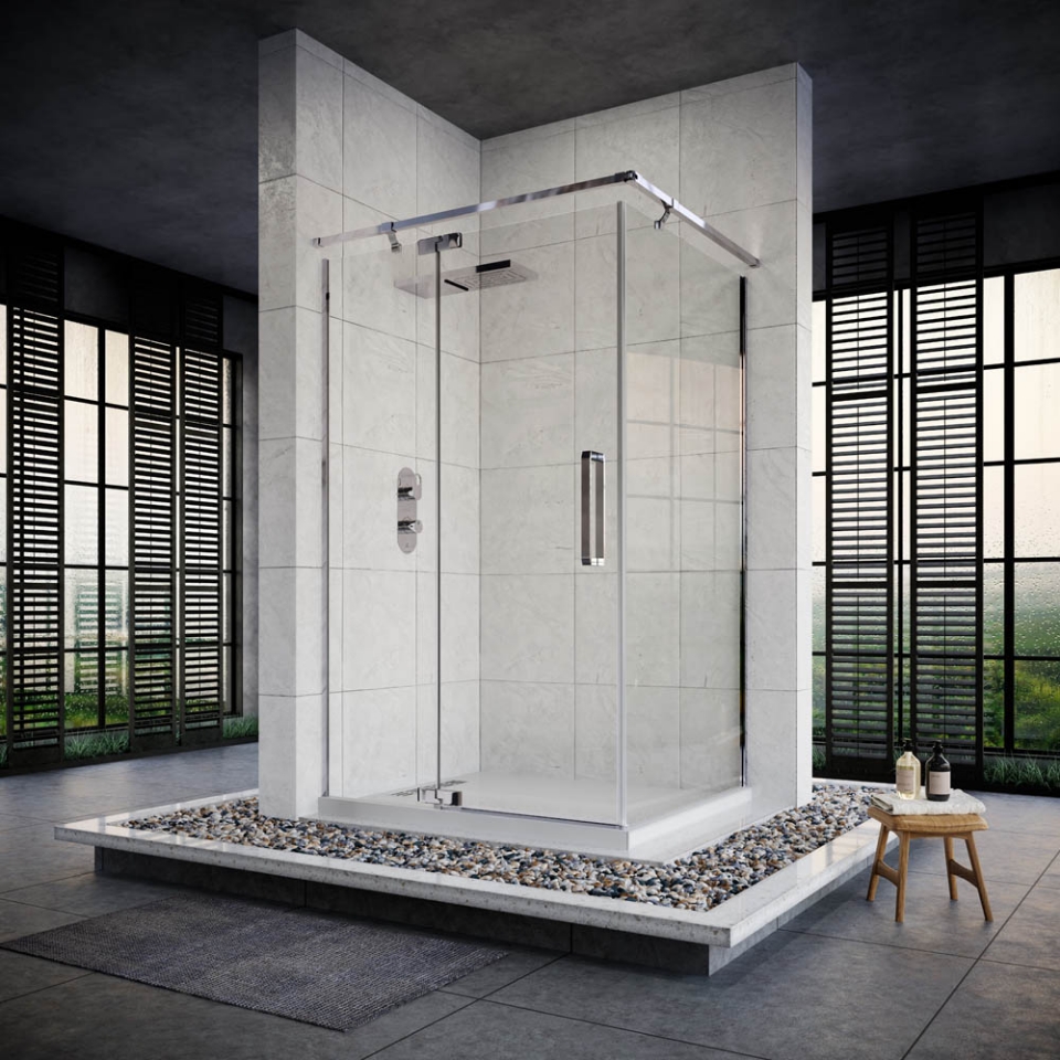 Ritz 2 Parts Corner Shower Enclosure 1600 2000mm Jaquar