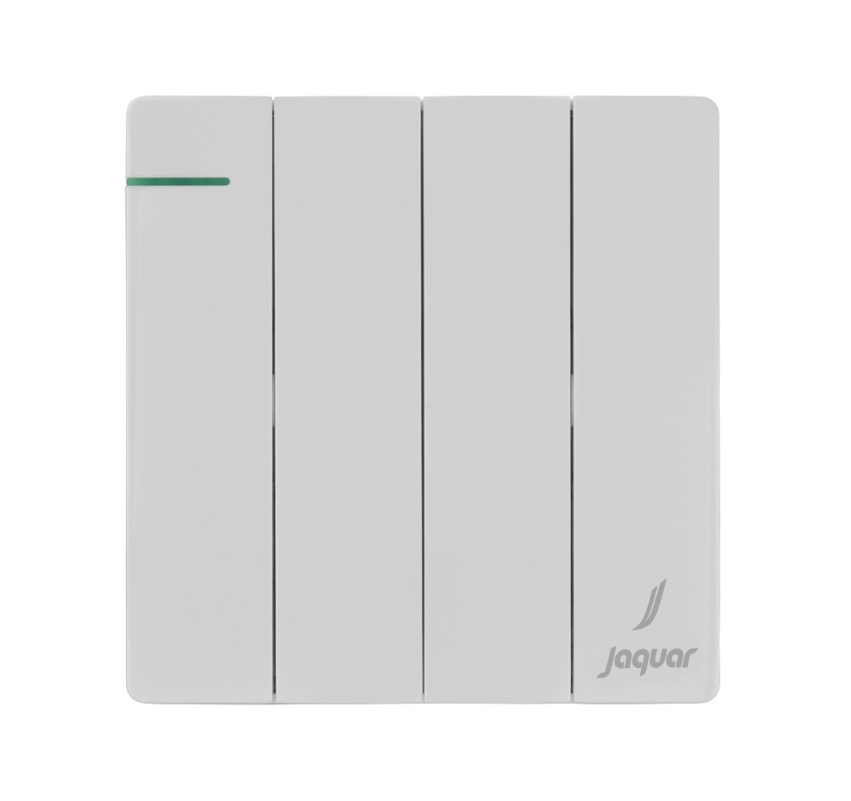 Karbonic White Color Four Gang 2 Way Electric Switch