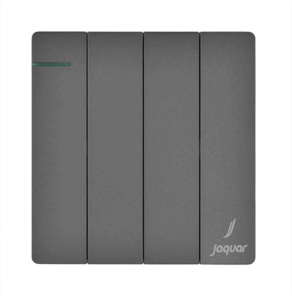 Karbonic Grey Finish Four Gang 2 Way Electric Switch