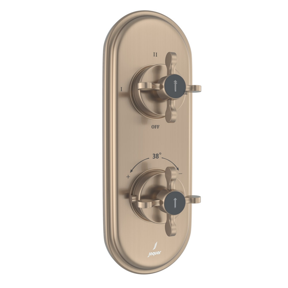 Thermostatic Shower Mixer| 3-way Diverter| Gold Dust| JAQUAR