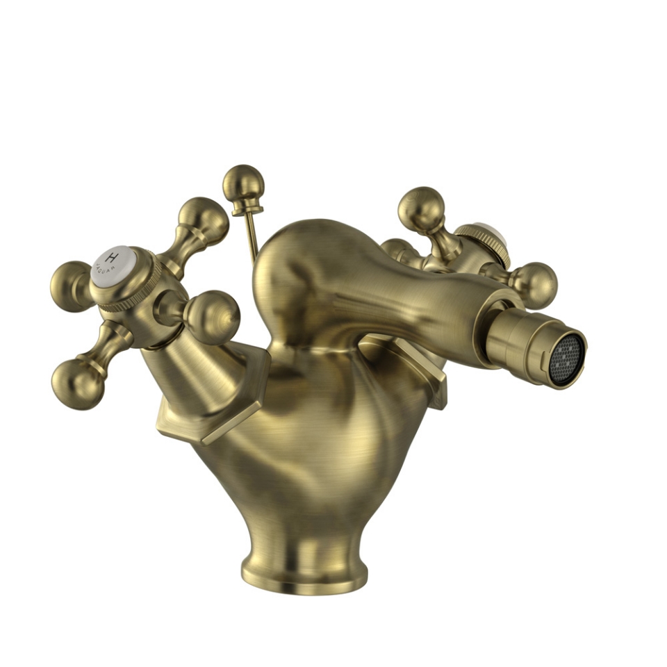 Queen's Double Lever Bidet Mixer - PopUp Waste System