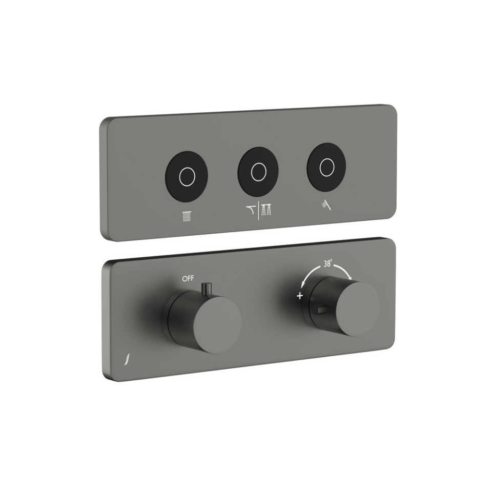 Exposed Part Kit of Cloud Touch Shower System - Graphite
