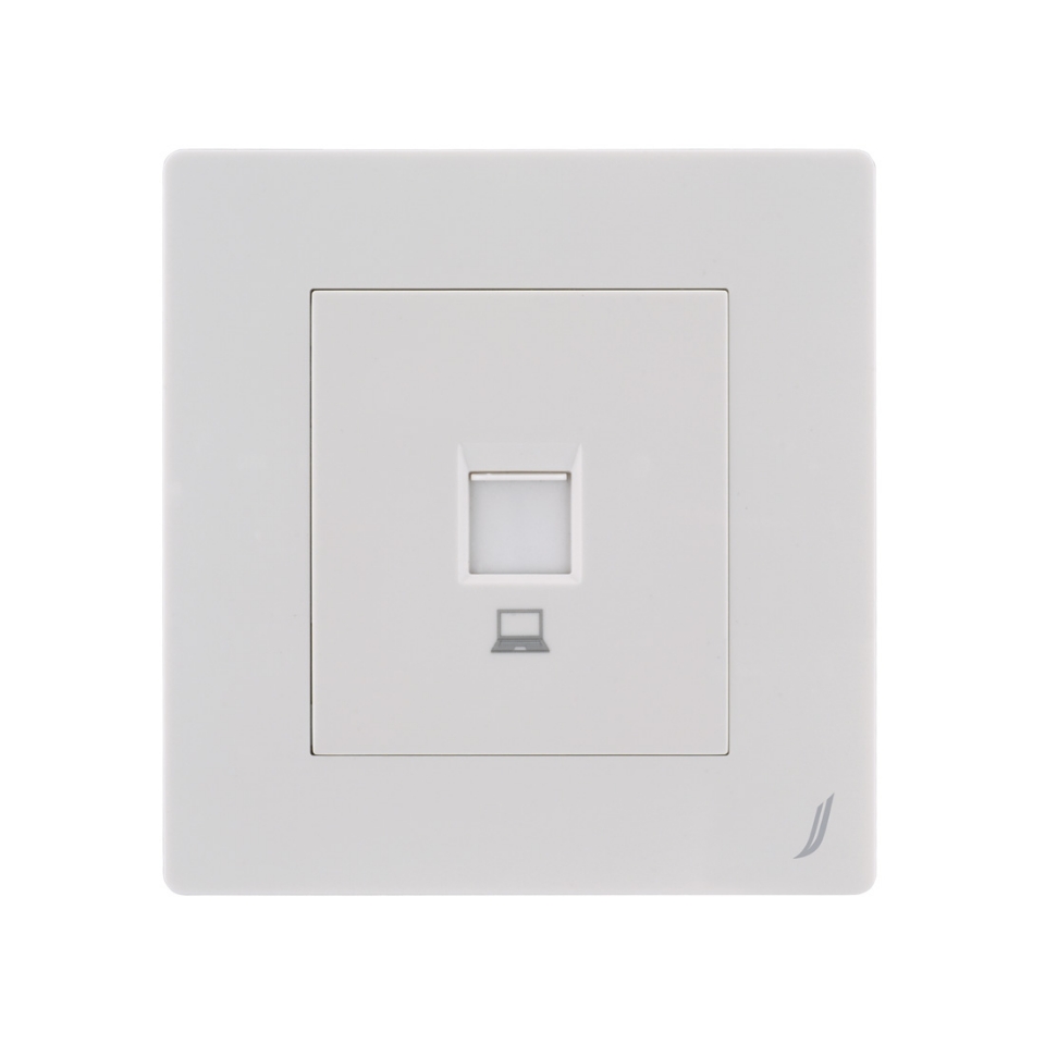 Karbonic White Color RJ45/Cat6 Computer LAN Socket
